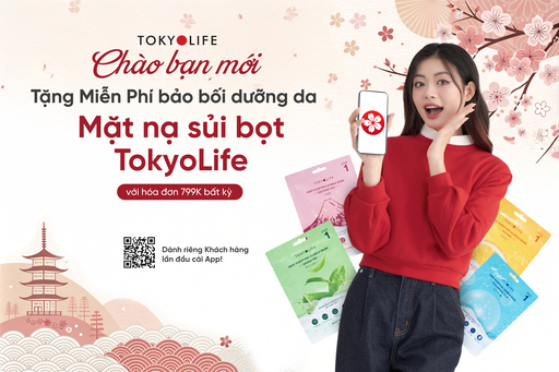 Mở khóa Quà Bạn Mới - Tặng MIỄN PHÍ Mặt nạ sủi bọt TokyoLife